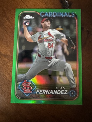 2024 Topps Chrome Update Series Ryan Fernandez RC Green Refractor #59/ ...