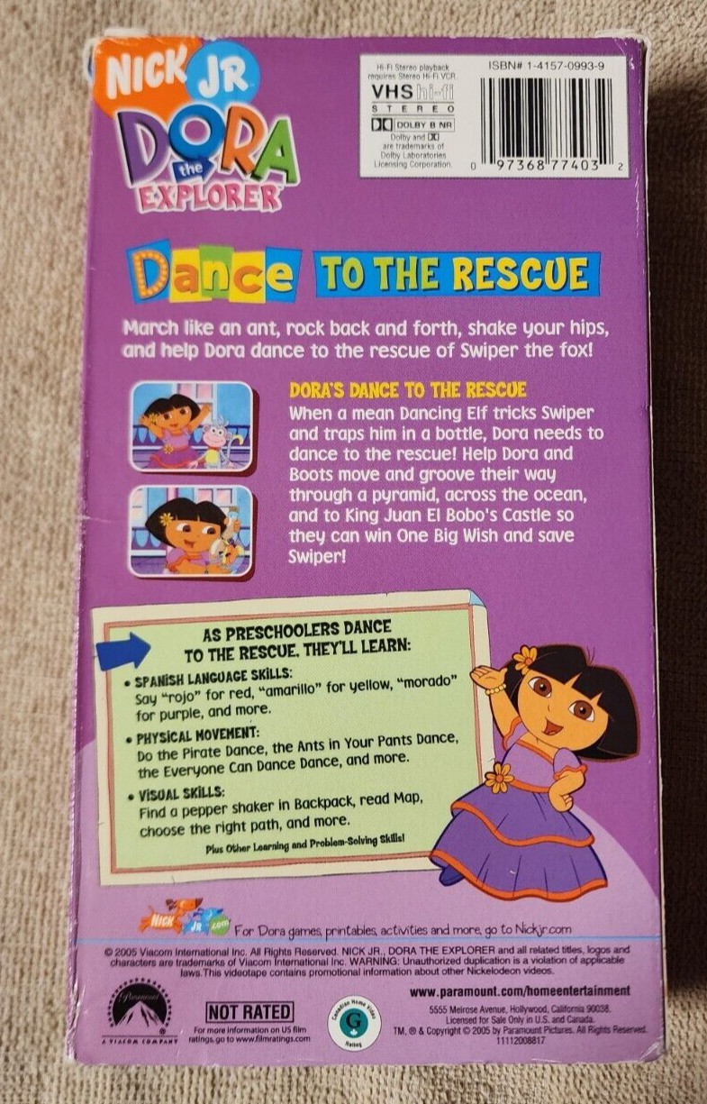 Dora the Explorer Dance to the Rescue VHS | Grelly USA