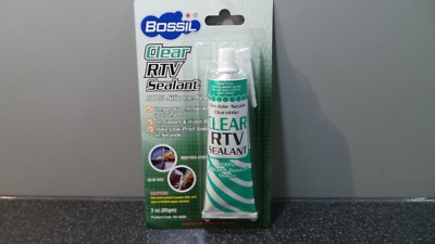 BOSSIL CLEAR RTV SILICONE GASKET MAKER HIGH TEMP 250°F PROFESSIONAL USE ...