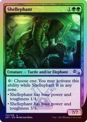 Shellephant FOIL Unstable NM Green Uncommon MAGIC THE GATHERING CARD ...