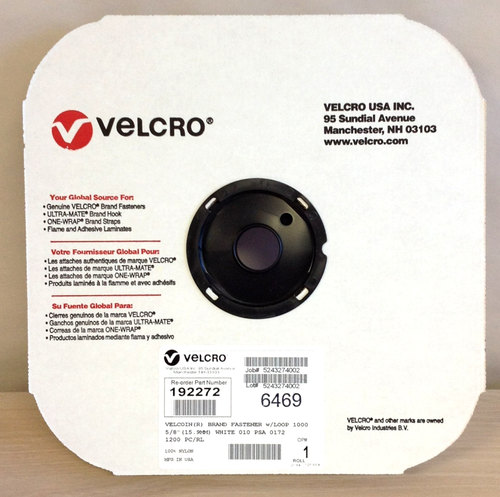 VELCRO Brand Velcoin 192272 5/8" Diameter Dot Loop WHITE Adhesive 1200 ...