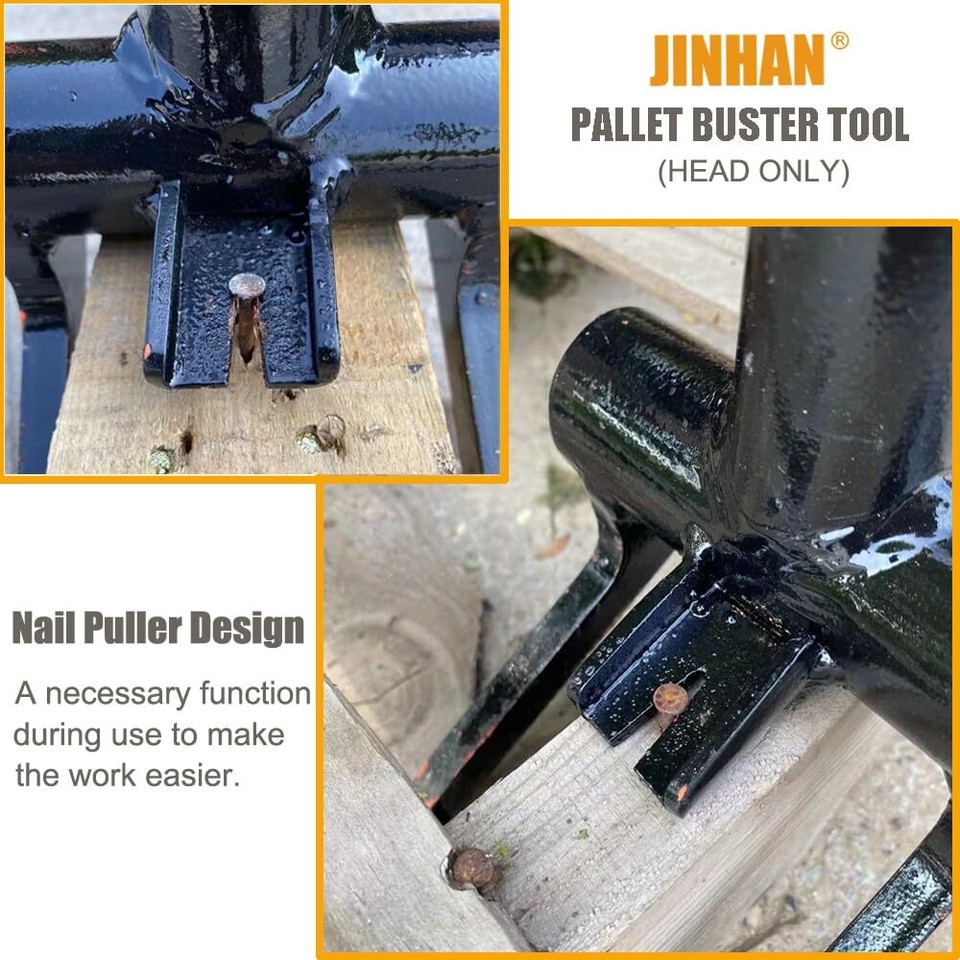 pallet buster with nail puller- wrecking pry bar for breaking pallets ...