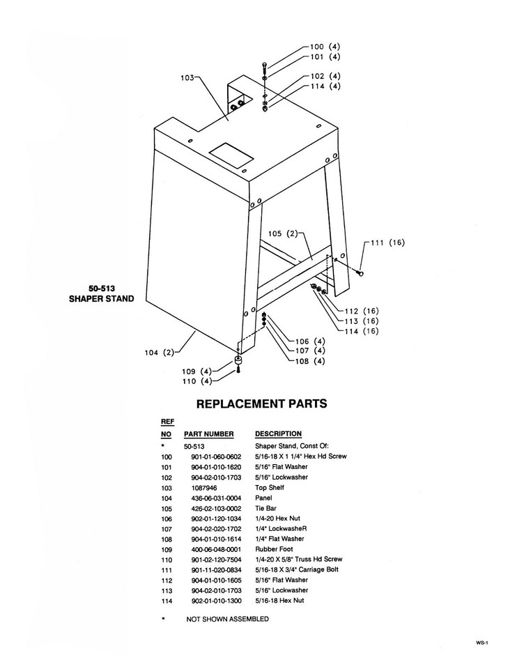 Delta Homecraft Wood Shaper 43-110, 43-120 & Others Op, Maint, Part ...