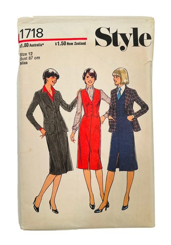 Vintage Style Sewing Pattern 1718 Misses’ Jacket, Waistcoat & Skirt 12 ...