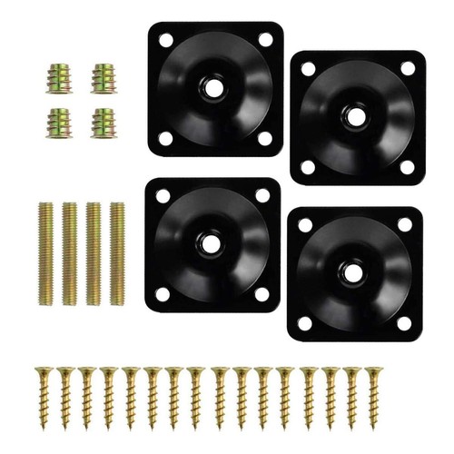 4 Pcs Leg Mounting Plates Furniture Leg Attachment Plates for Sofa ...