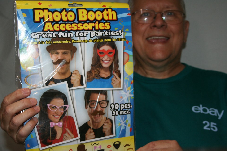 20 Piece Photo Booth Accessories Set novelty party selfie props ...
