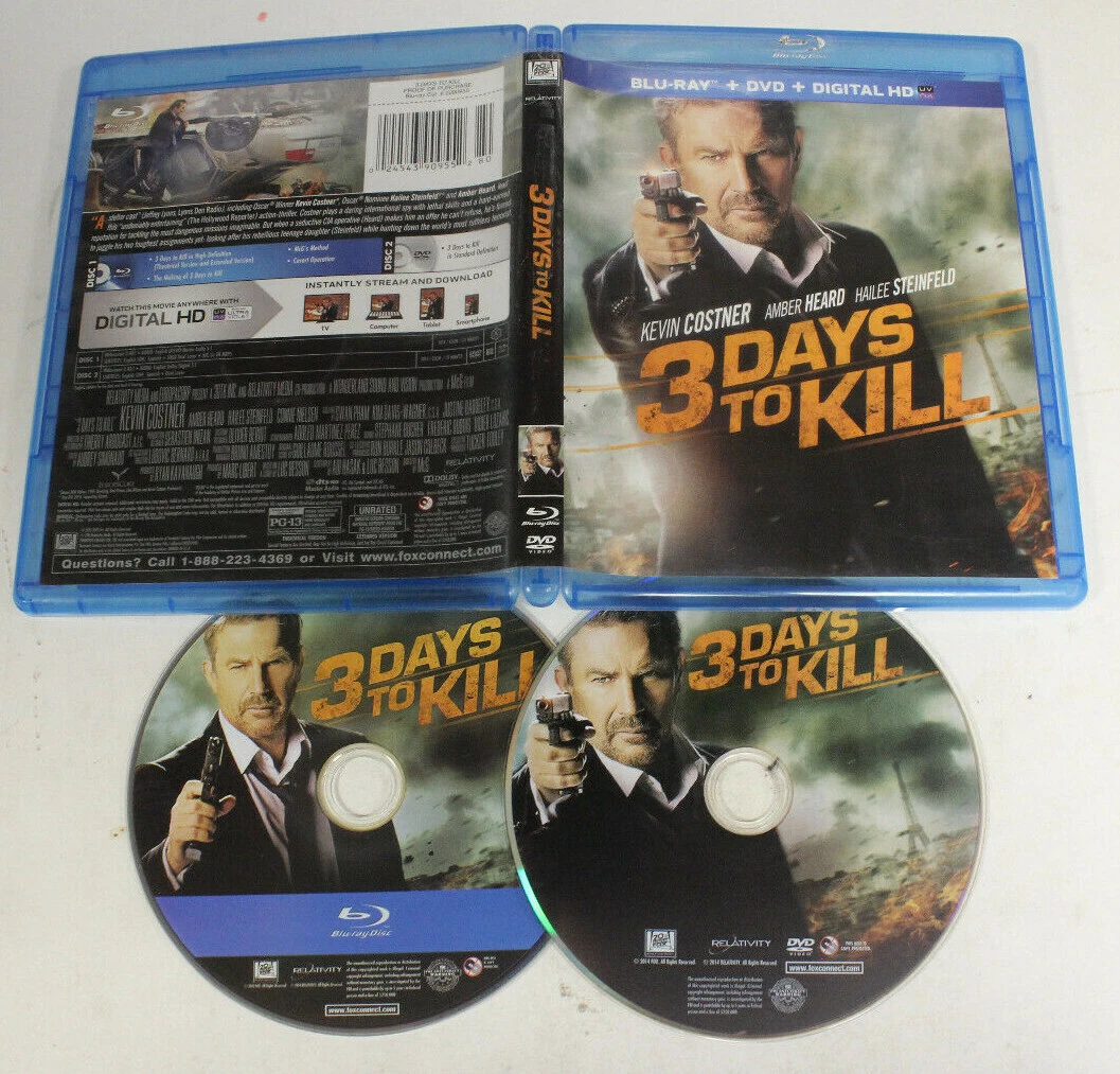 3 Days To Kill Dvd Cover
