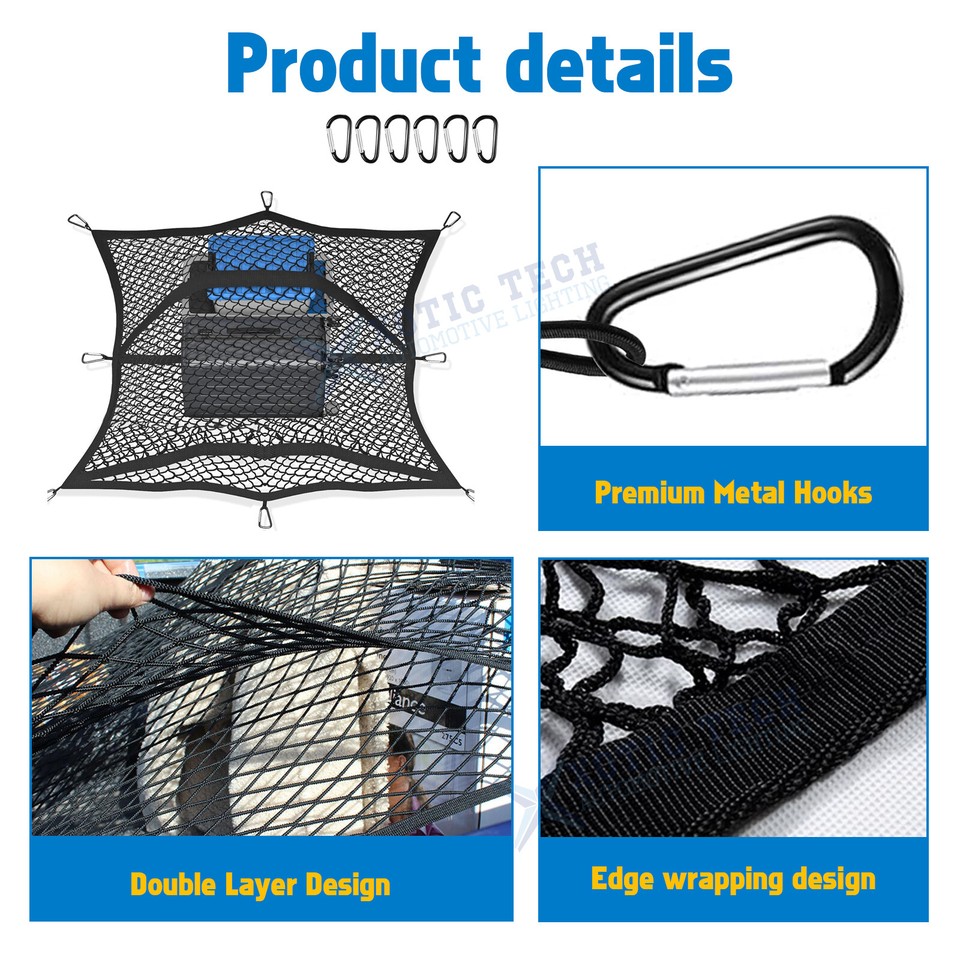 Truck Bed Bungee Cargo Net Stretchable Mesh Organizer for Camping Trip ...