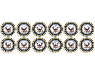 12-Pack 1 inch U.S. Navy Official Logo Service Sticker (Naval decal ...