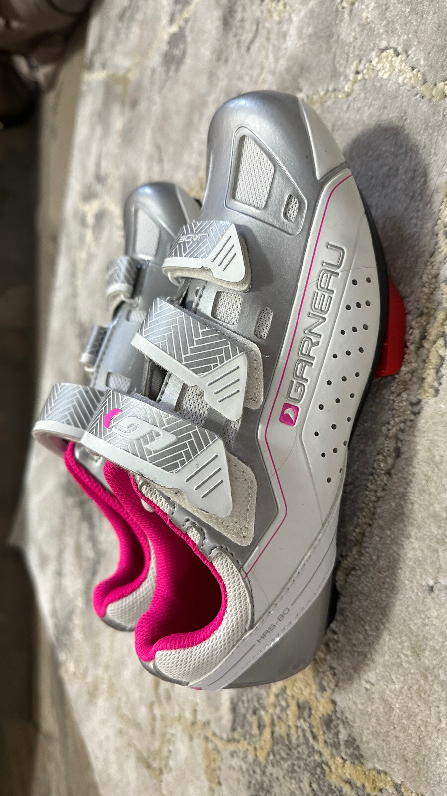 GARNEAU HRS-80 “Jade” White/Pink Women’s Road Cycling Shoes SIZE 6.5 | eBay