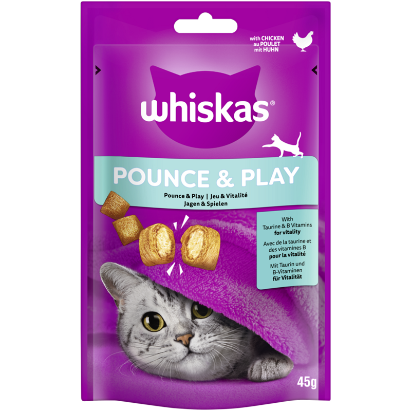 Whiskas Snack Pounce & Play With Chicken 8 X 45G | eBay UK