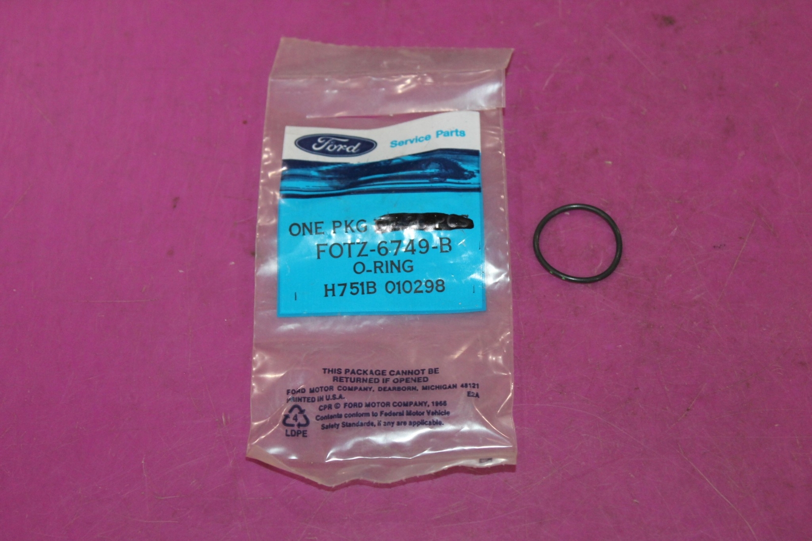 NOS Ford O-Ring. Part FOTZ-6749-B. F0TZ-6749-B. See pic. | eBay