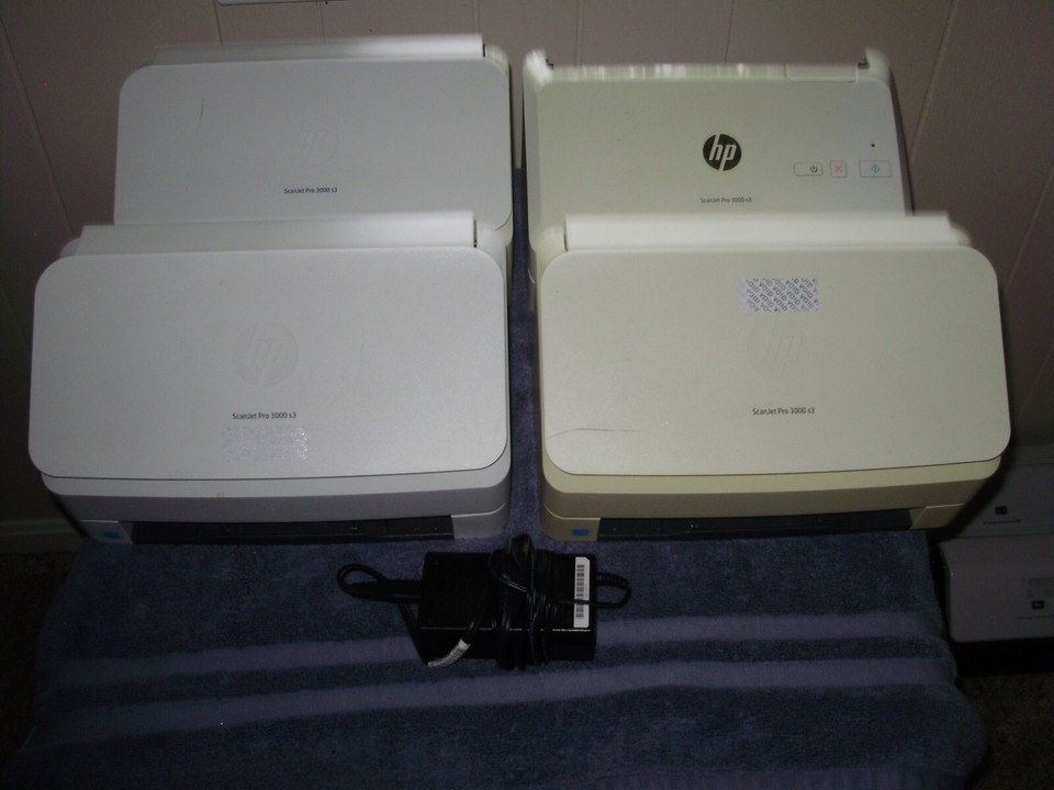 1 LOT of 4ea- HP ScanJet Pro 3000 S3 Duplex Sheet-Fed Color Document ...