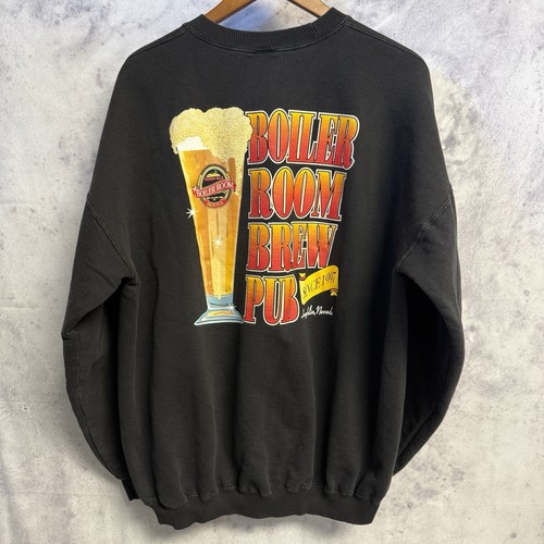 Vintage Boiler Room Brew Pub Sweatshirt Mens XL Black Crew Neck ...