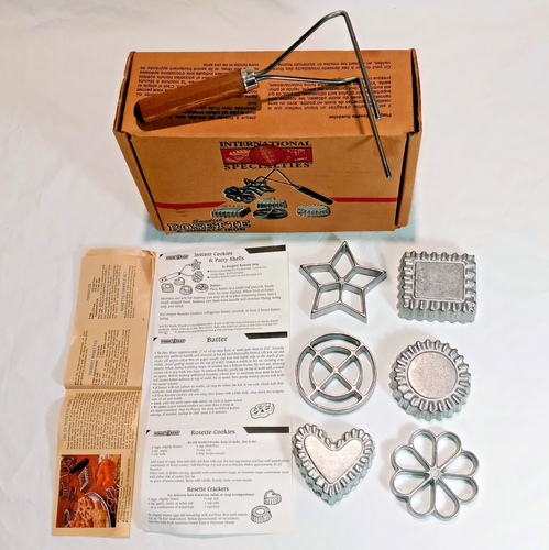 VTG Nordic Ware Swedish Double Rosette & Timbale Iron 6 Mold Set Made ...