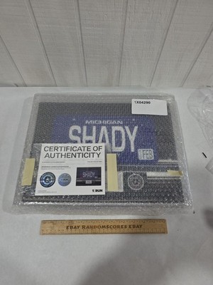New Eminem Signed License Plate Shadow Box Shady Trophy COA SSLP25 | eBay