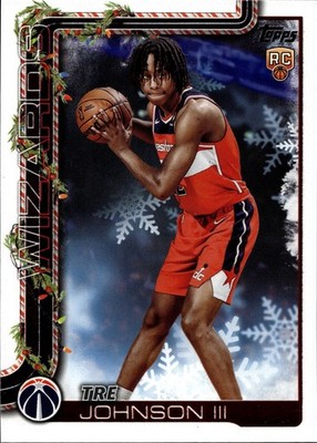 2025-26 Topps Holiday SSP Back Variations Tre Johnson III Rookie Card # ...