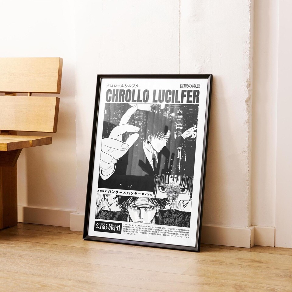 Hunter x Hunter Poster | Chrollo Lucilfer Anime Art Print | Manga Wall ...