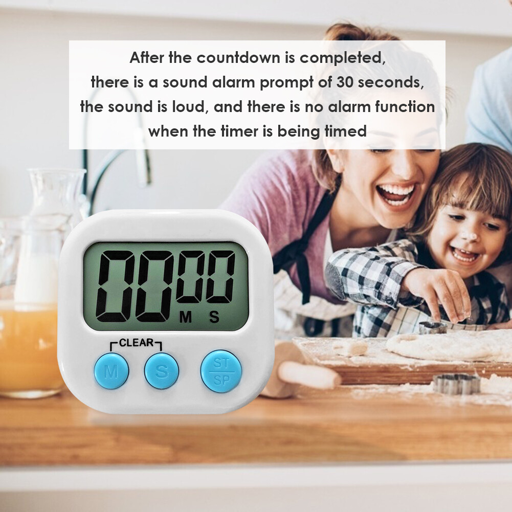 LCD Digital Timer Magnetic Kitchen Countdown Alarm Clock with Stand ...