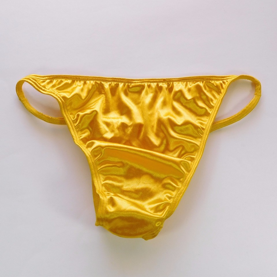 K377 Y Sexy Mens String Bikini String Narrow Shiny Satin Knit | eBay