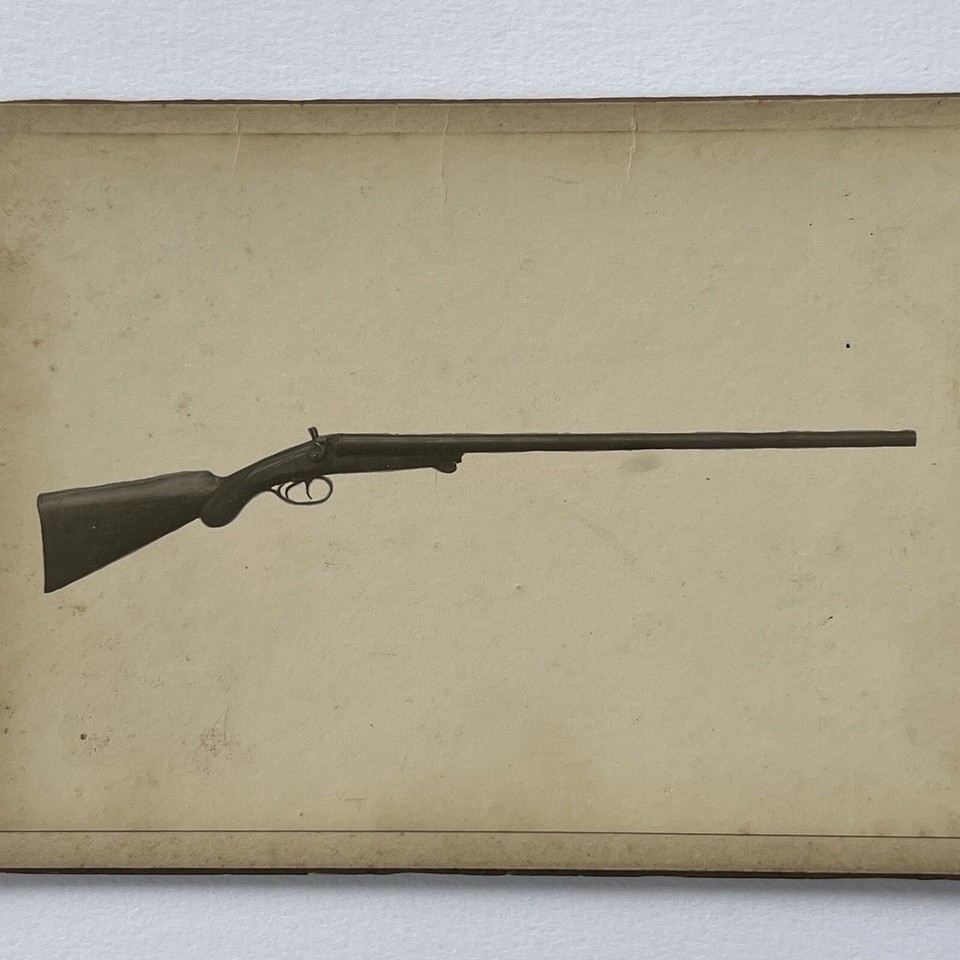 Antique Cabinet Card Photograph Rifle Gun Firearm Odd Wild West ...