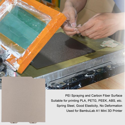 3D Printing Build Plate PEI Spray Carbon Fiber Print Bed Spring Steel ...