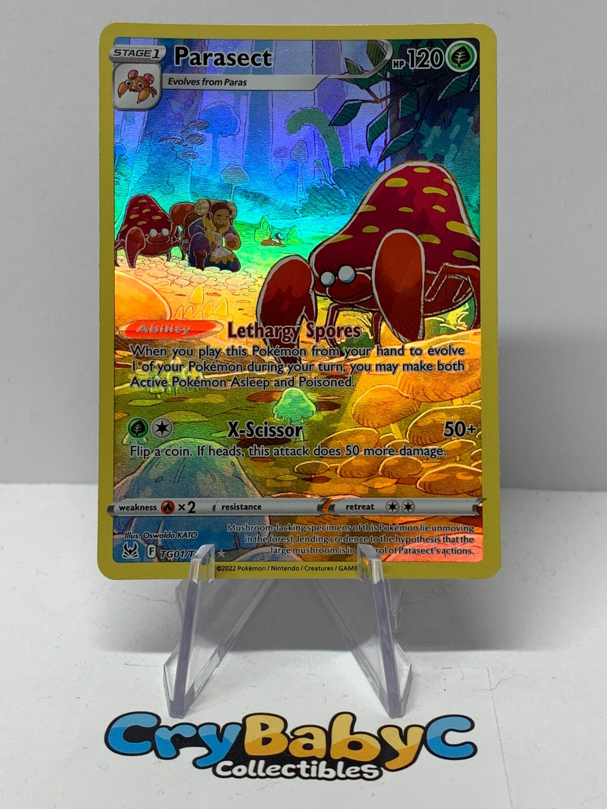 Pokemon Parasect TG01/TG30 Lost Origin Sword & Shield Trainer Gallery ...