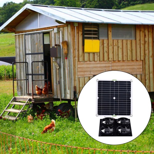 Portable Solar Ventilator Fan Chicken House for Shed for Greenhouse ...