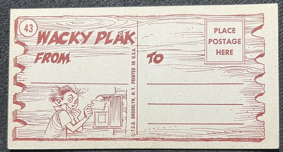 1959 TOPPS WACKY PLAK TRADING CARD #43 EX | eBay