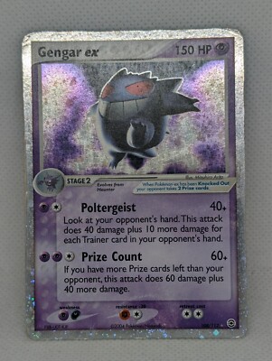 Gengar ex 108/112 Firered & Leafgreen Holo Ultra Rare Pokemon TCG ...