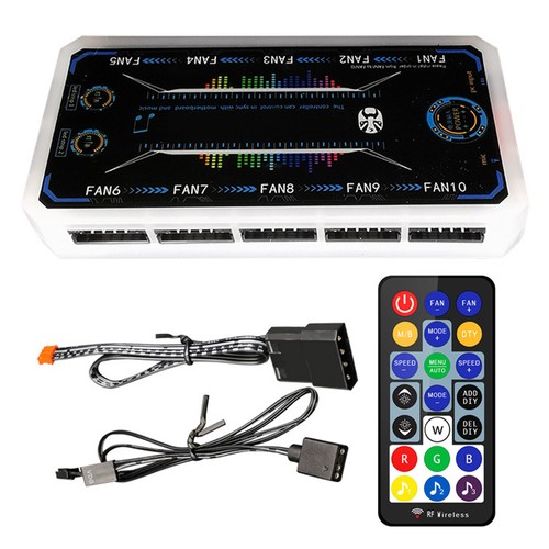 12cm RGB Remote Control Computer Fan Controller 12V PC Chassis Silent ...