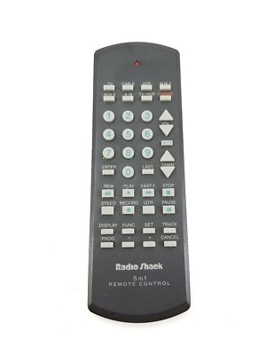 RadioShack 5-in-1 Universal Remote Control 15-1908 | eBay