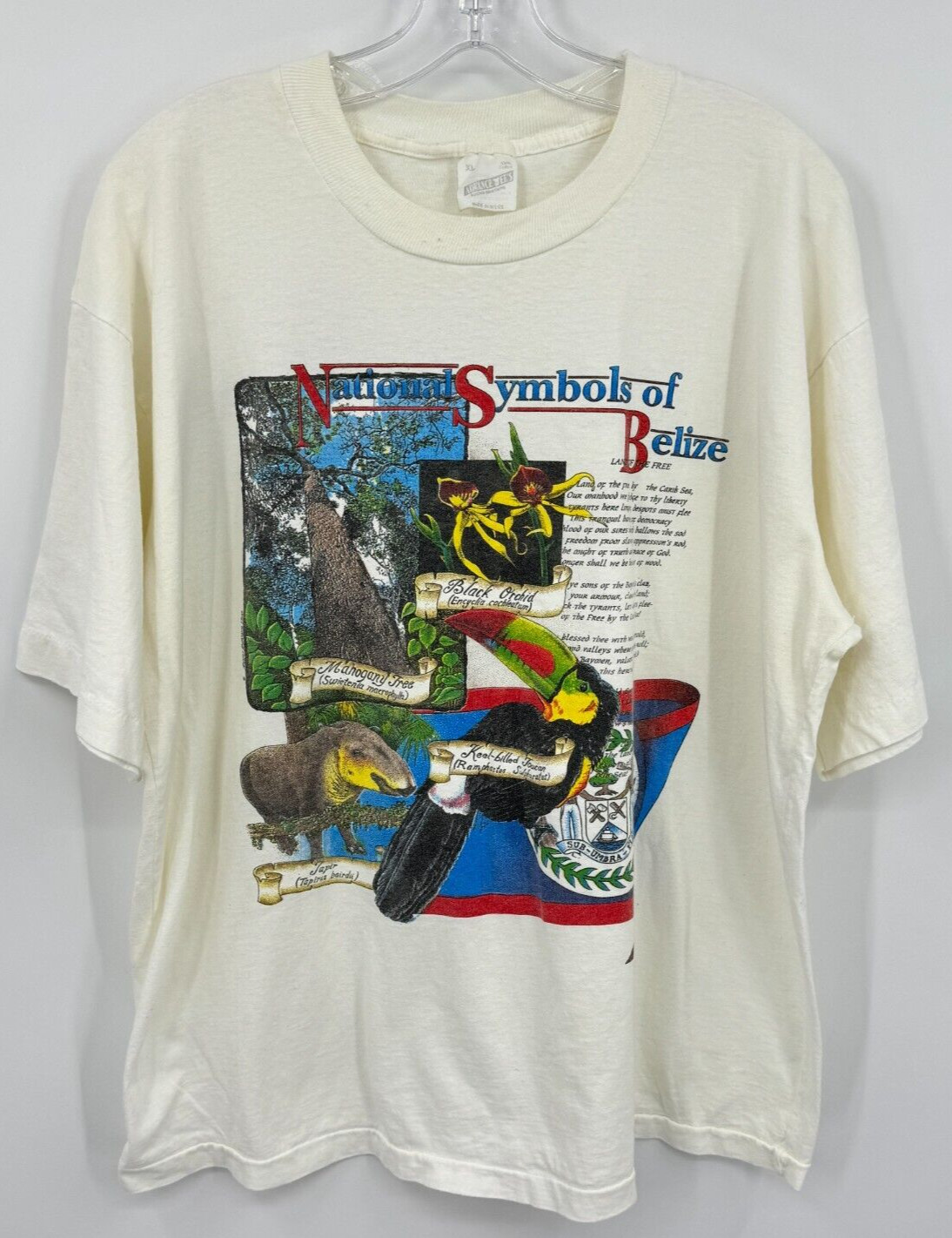 Vintage National Symbols Of Belize T Shirt Mens XL Si… - Gem
