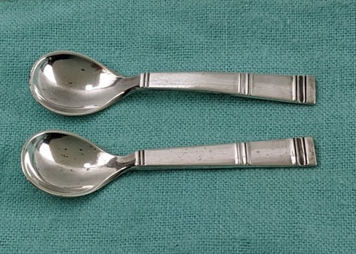 Sterling Silver Salt Spoons Cardinal - Grann & Laglye Danish Demark ...