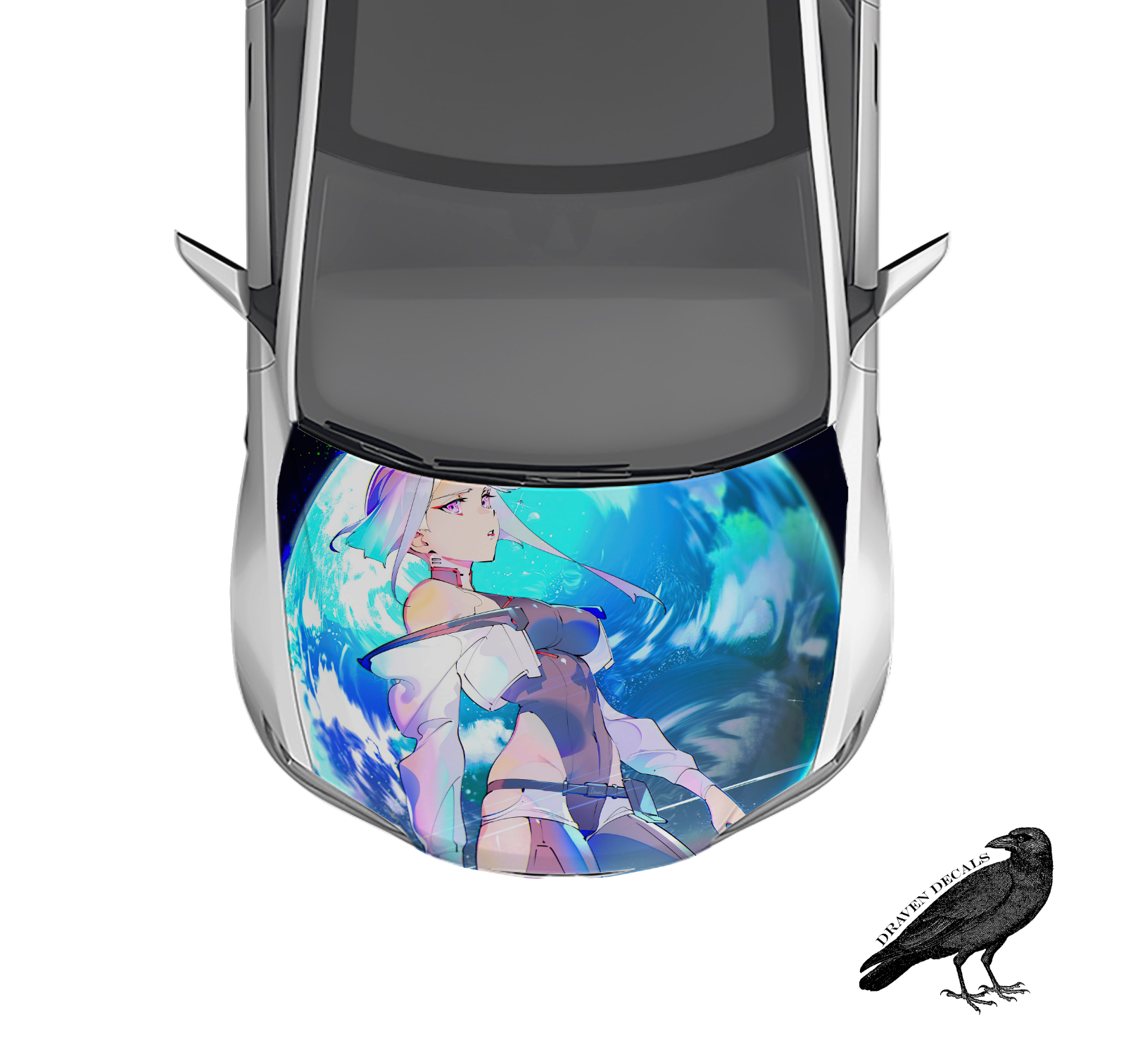 Lucy Cyberpunk Anime Hood Wrap S10 Weatherproof Vinyl Car Decal 50" X ...
