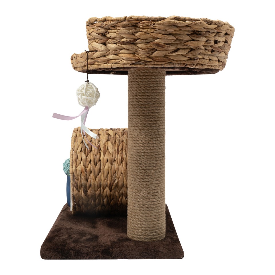 Cat Tree w/ Scratching Posts Scratcher for Kitten Cat House&Toy Ball ...