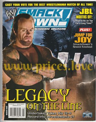 WWE Smackdown Wrestling Magazine March 2005 Undertaker WrestleMania WWF ...