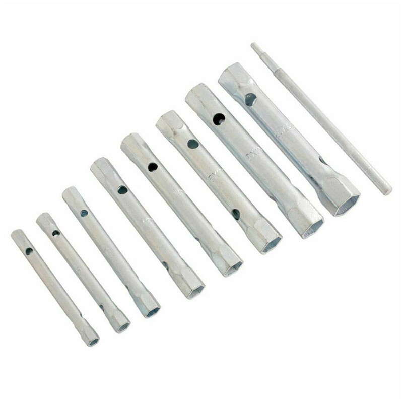 10X Tubular & Metric Box Spanner Wrench spark Bar Set Plug Sockets 6 ...