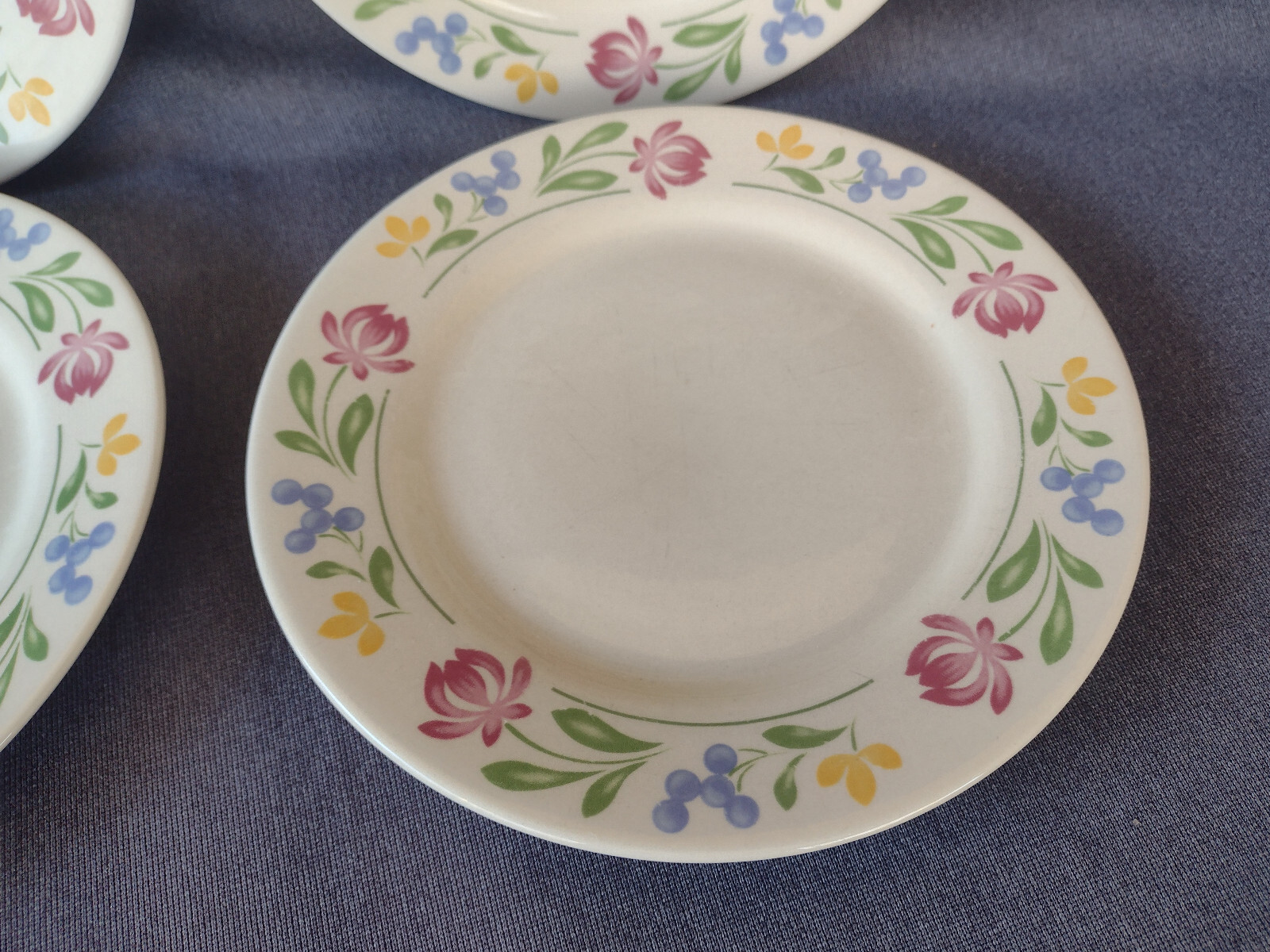 Vintage Farberware Stoneware Floral Dorchester 388A Plates 7 3/4" - Set ...