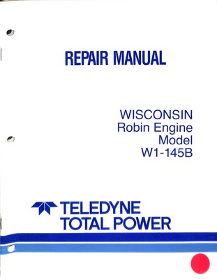 Teledyne Wisconsin Robin Engine Model W1-145B Repair Manual Guide | eBay