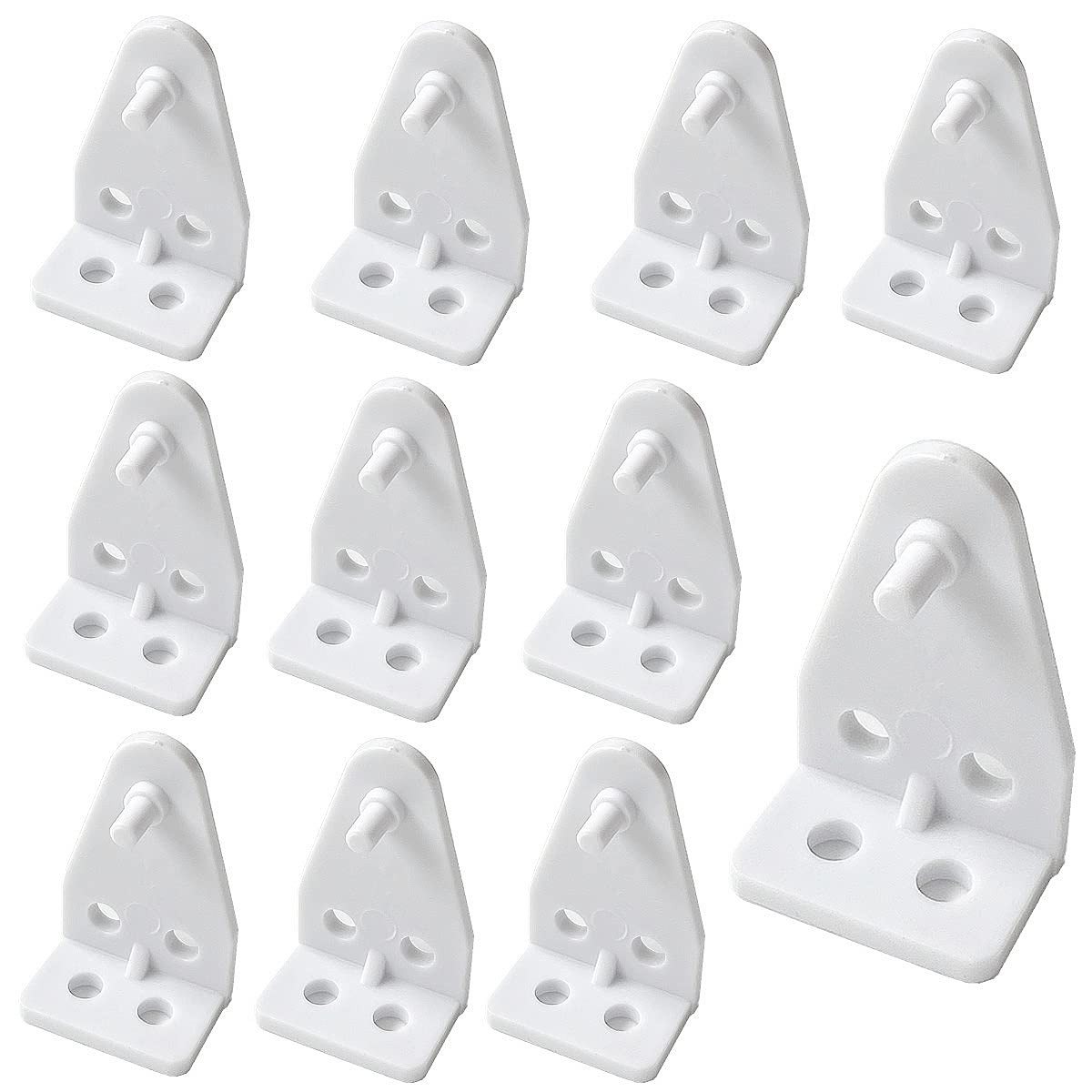 8 PCS Hold Down Bracket Bottom Rail Clips White Plastic 1 Inch Mini ...