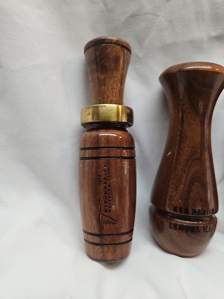 3 Vintage Duck Goose Calls Ken Martin Barrel 1998 Mid American ...