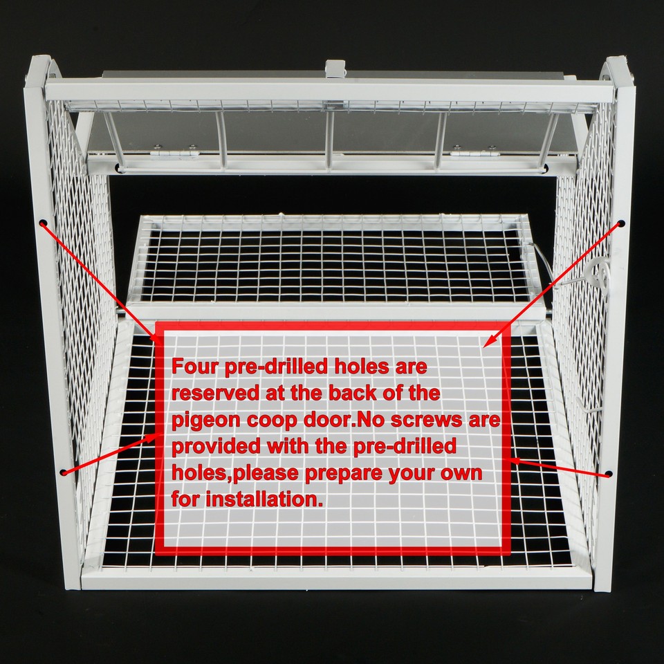 19.6"/50cm Pigeon Cage Door One Way Entrance Door Bird T Trap Birdcage ...