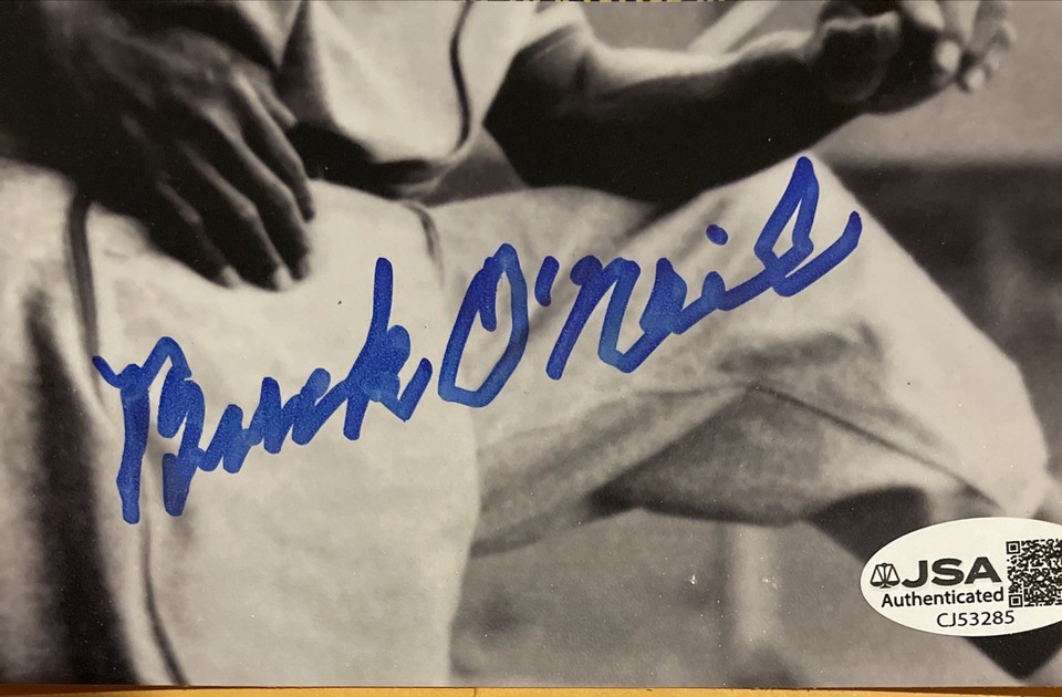 Buck O’Neil Autograph On Cut Photo JSA Authenticated Baseball Hall Of ...
