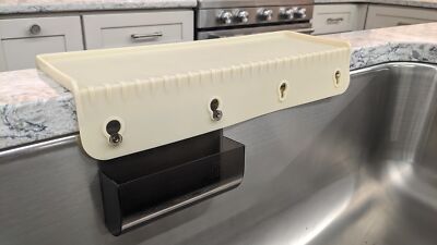 SiliSink Silicone Sink Edge Guard for Kitchen Sink - Fits 3.75”-4” Wide ...