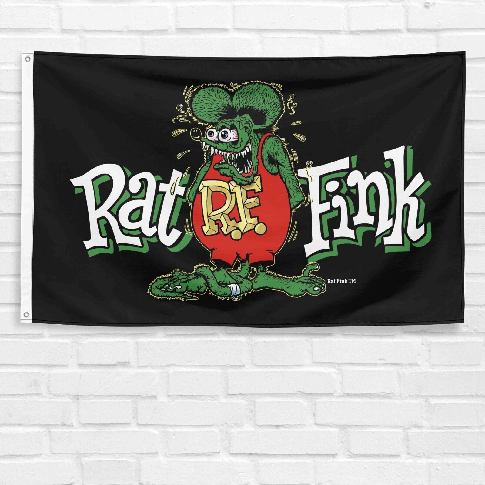 For Rat Fink Fans 3x5ft Flag Matco Cloth Hot Rod Ford Chevy Mustang ...