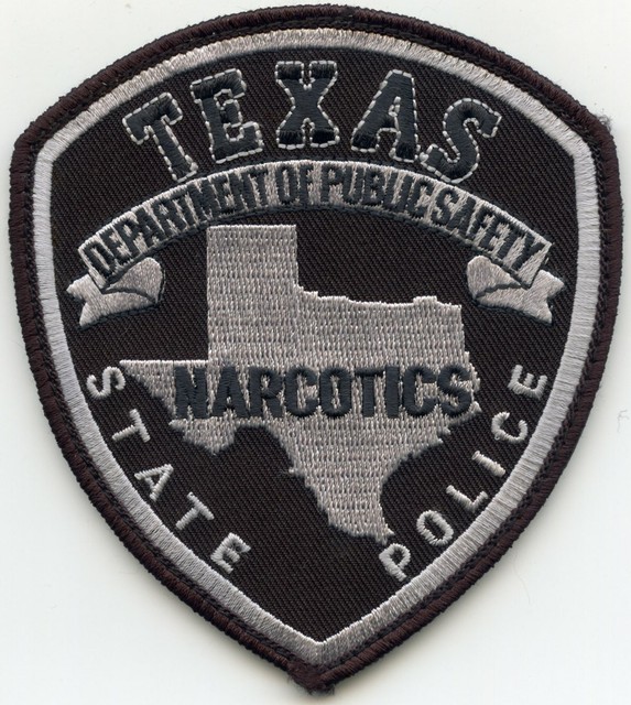 TEXAS TX STATE POLICE DPS see the back of this patch NARCOTICS POLICE ...