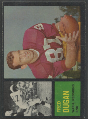 1962 Topps #170 Fred Dugan Washington Redskins | eBay