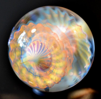 RYAN WHITMORE GLASS MARBLE/1.552"-TRANSPARENT TIERED BEAUTY-PINK,IVORY ...