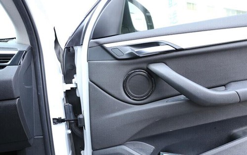 For BMW X2 F39 2018-2020 Wood Grain Black Door Speaker Bezel Frame ...